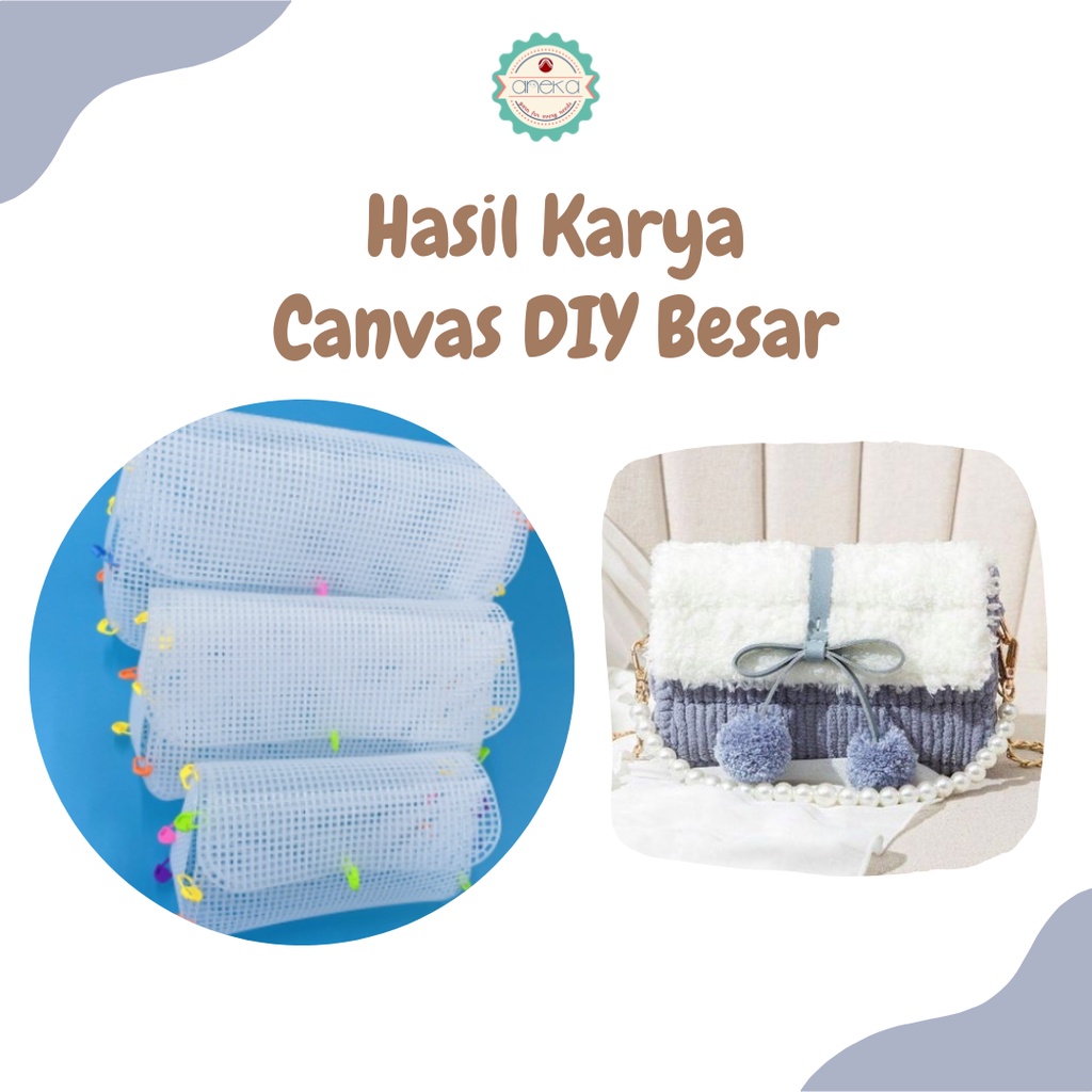 Jual ANEKA - Plastic Canvas / Kanvas Bentuk Tas Plastik DIY - Grid 3mm ...