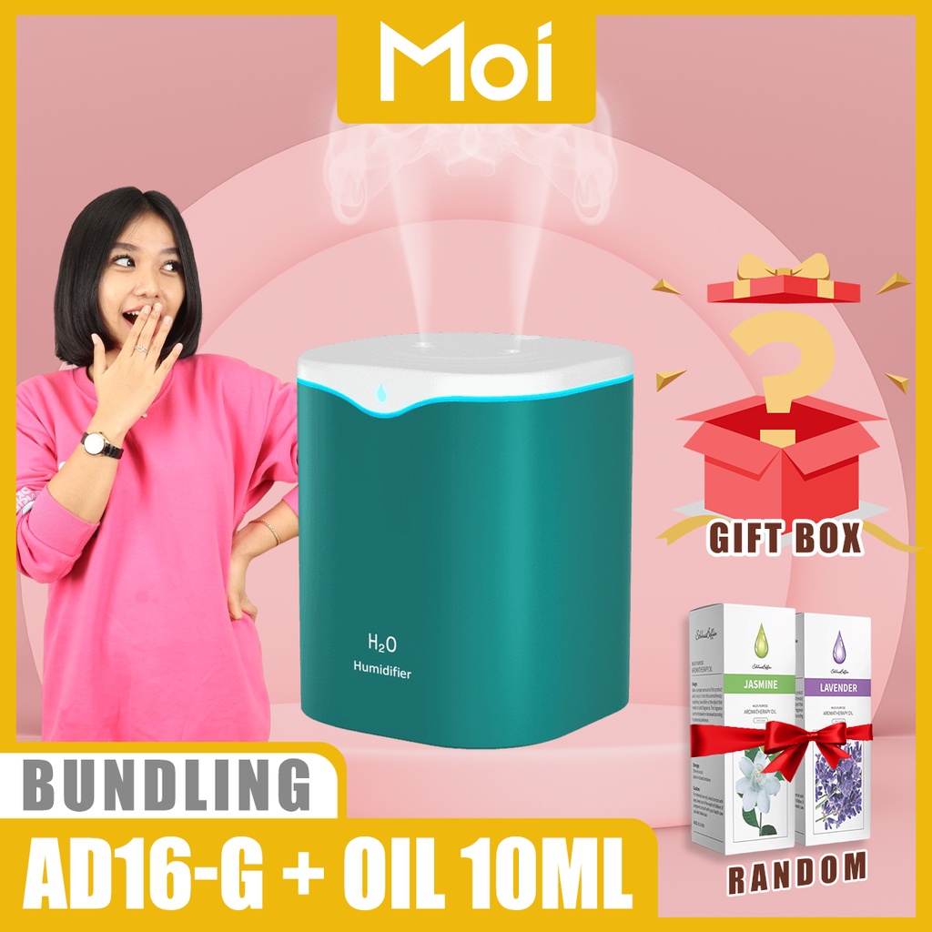 Jual [ PAKET BUNDLING ] Moi 2000ML H2O Humidifier Diffuser Aromateraphy ...