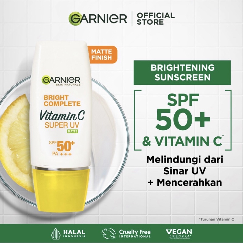 Jual Garnier Bright Complete Super UV Matte Spot Proof SPF 50+ PA ...