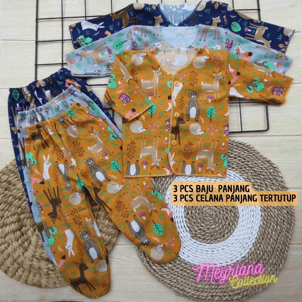 Jual Promo - 6 PCS Baju Bayi Lengan Panjang dan Celana Panjang Tutup ...