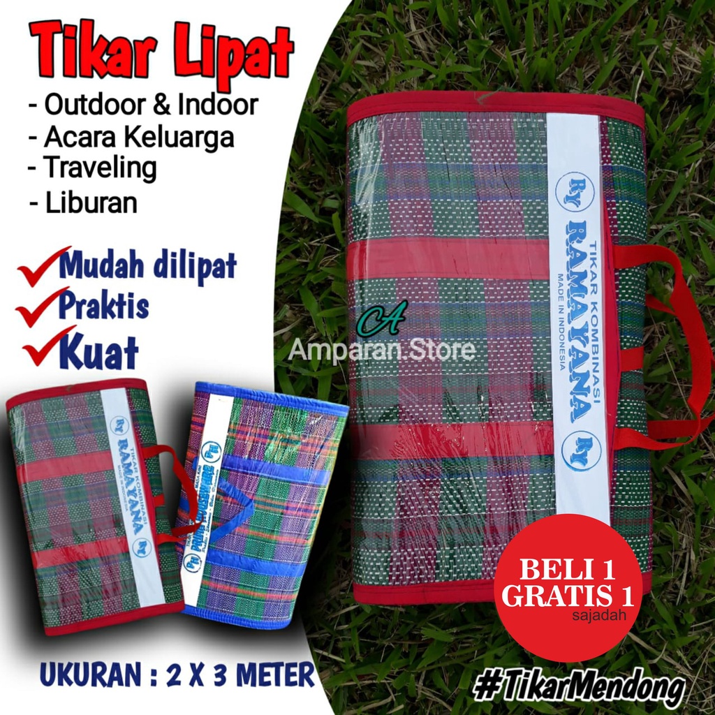 Jual Tikar Lipat Piknik jumbo Ukuran 300x200 Traveling | Shopee Indonesia