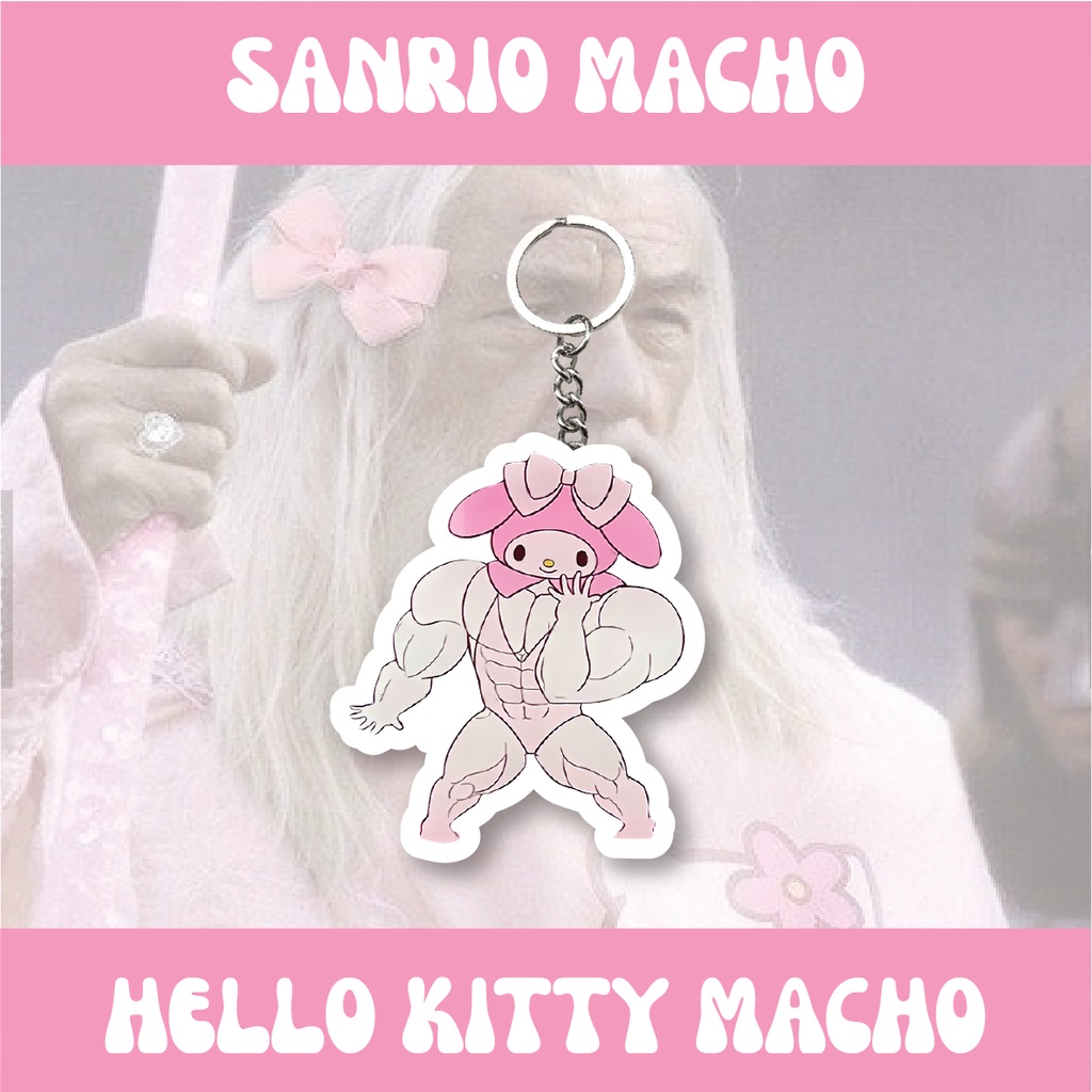 Jual GANTUNGAN KUNCI HELLO KITTY | MACHO | SANRIO | AKRILIK 3MM ...