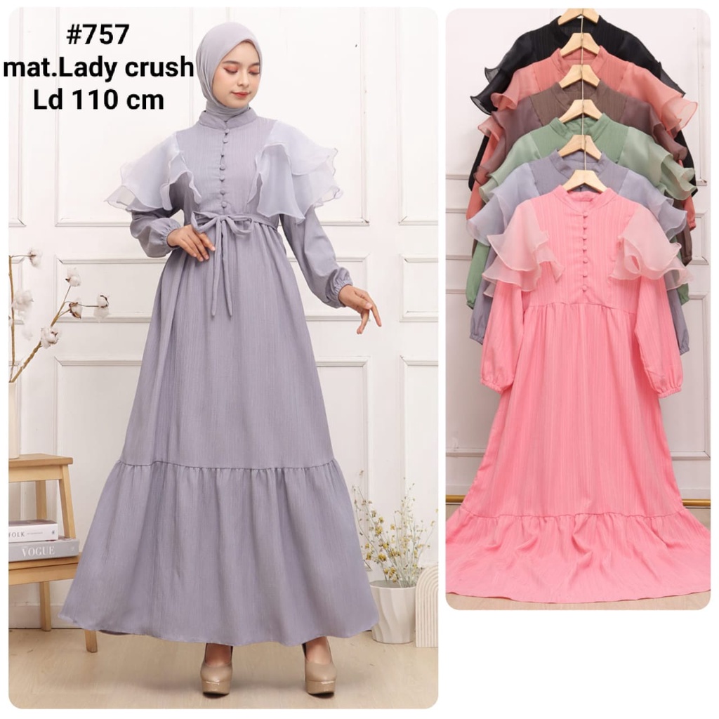 Jual NEW 757 GAMIS RAFEL ORGANZA/GAMIS EDISI LEBARAN2023 | Shopee Indonesia