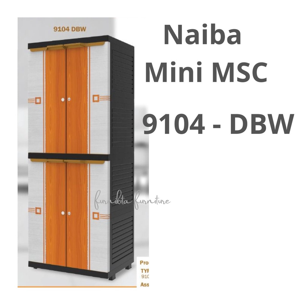 Jual JUMBO LEMARI PAKAIAN PLASTIK NAIBA MSC FIT CERMIN SUSUN 4 MODERN ...