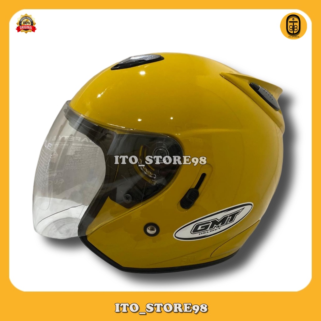 Jual Helm Sepeda Motor Half Face Gmt Centro Double Visor Solid Helem ...