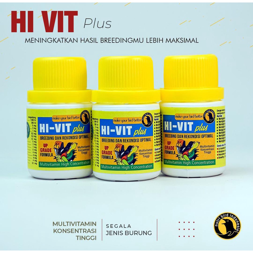 Jual Hi VIT HI-VIT NUTRIBIRD MULTIVITAMIN TINGGI UNTUK BREEDING TERNAK ...