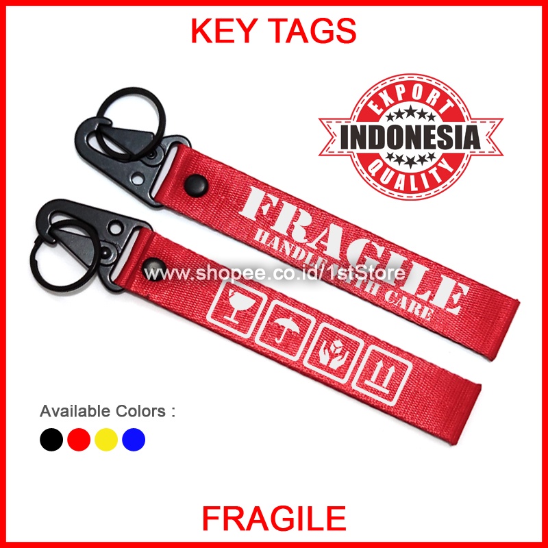 Jual GANTUNGAN KUNCI FRAGILE HANDLE WITH CARE KEYCHAIN SEPEDA MOTOR ...