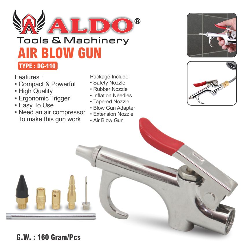 Jual AIR BLOW GUN DG-110 / TEMBAKAN ANGIN KOMPRESSOR / ALAT SEMPROTAN ...
