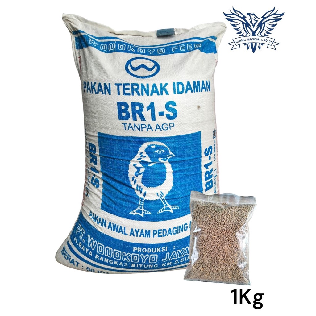 Jual Repack 1 KG BR 1 S Pakan Jadi Starter Ayam Pedaging Umur 8-21 Hari BR1- S Wonokoyo Jaya ...