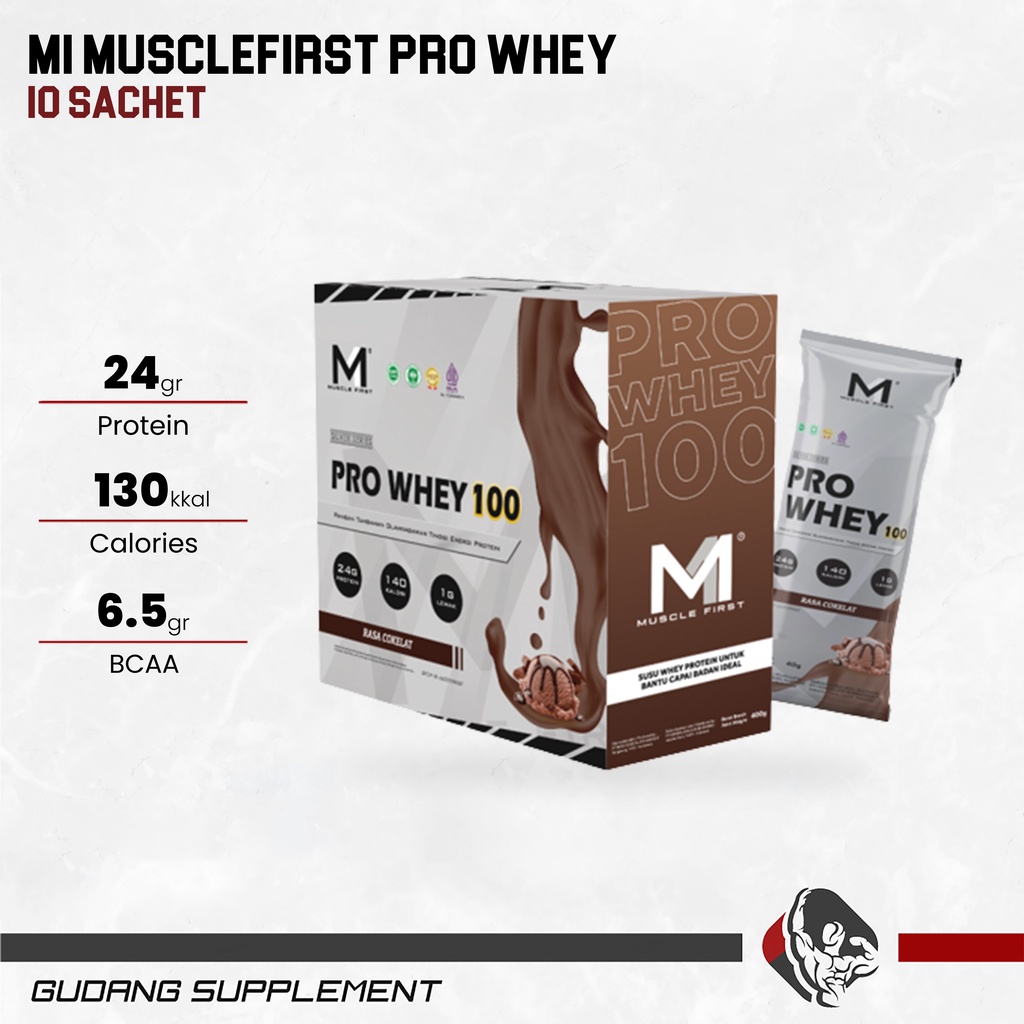 Jual M1 Musclefirst Pro Whey 10 Sachet 1 Box Whey Protein | Shopee ...