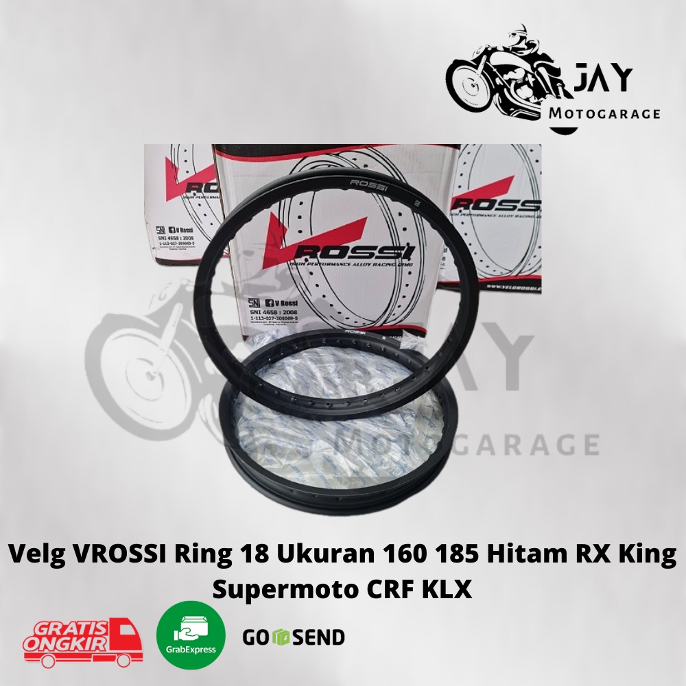 Jual Velg Aluminium VRossi WM Ring 18 Ukuran 160 185 Hitam - RX King ...