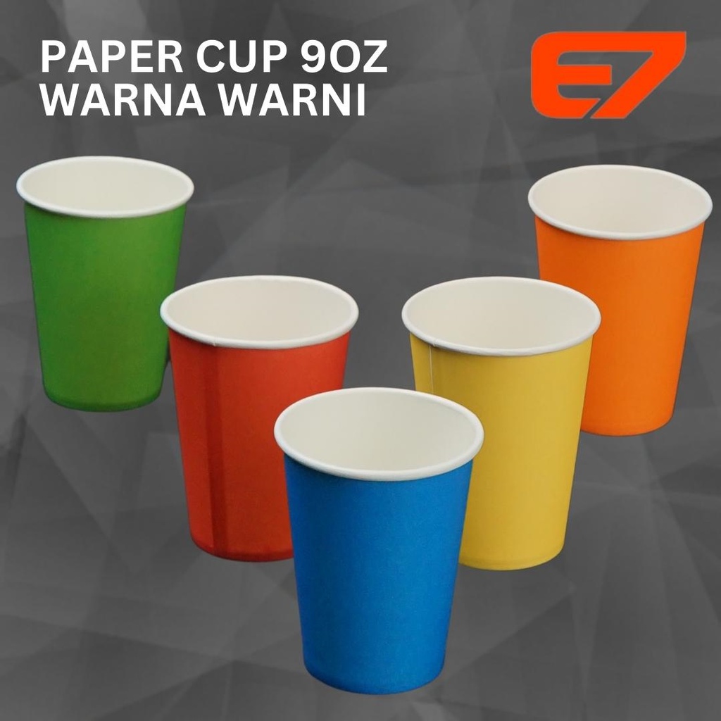 Jual Paper Hot Cup 9oz Warna Warni Gelas Kertas Pesta (isi 50pcs) | Shopee Indonesia
