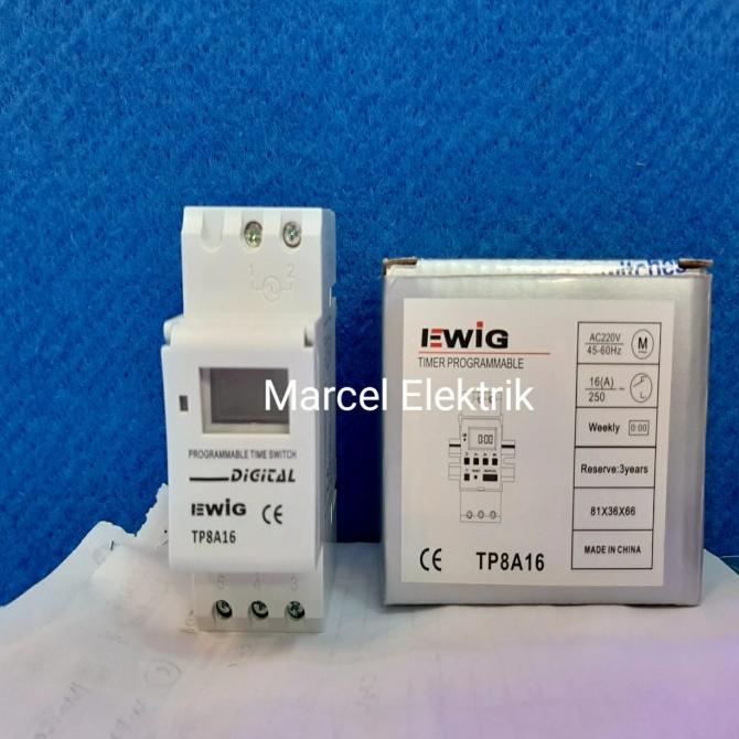 Jual Timer Programmable/ Thimer Digital TP8A16 EWIG | Shopee Indonesia