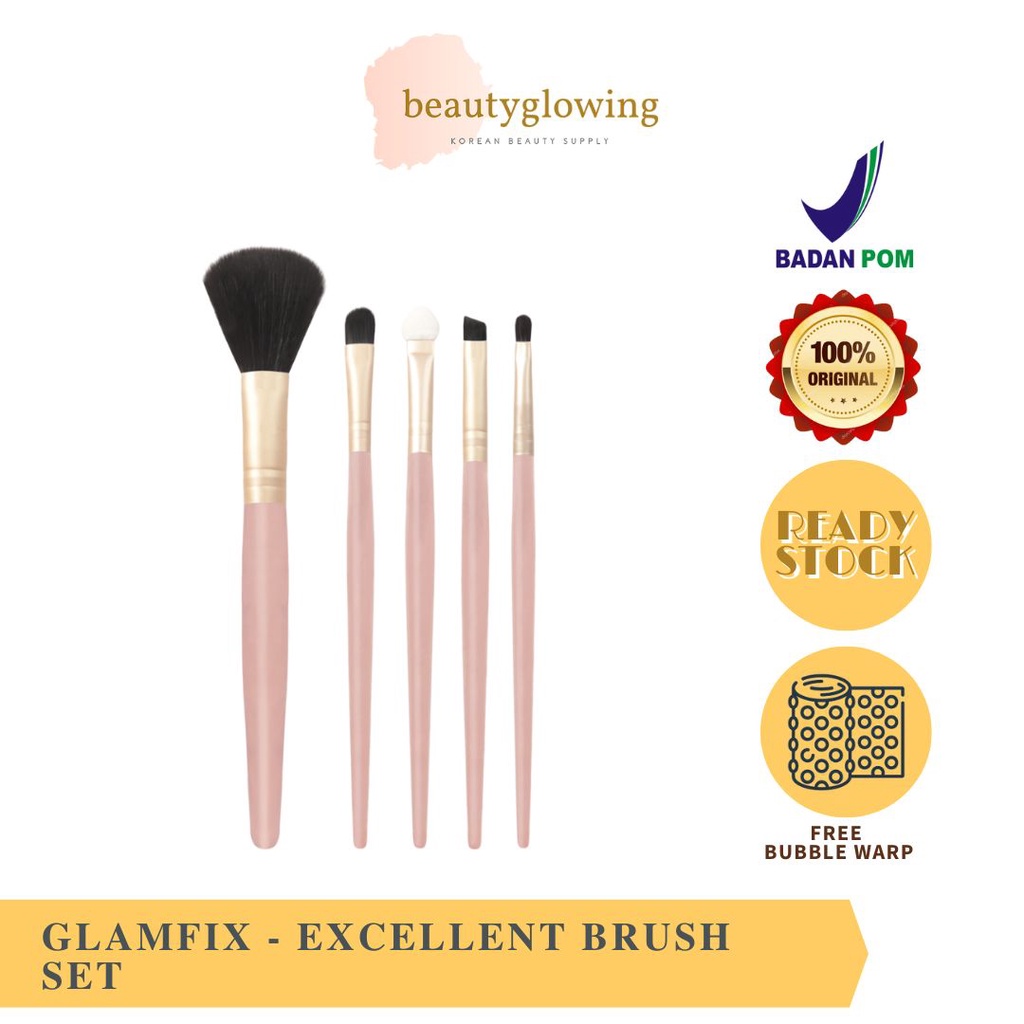 Jual GLAMFIX Excellent Brush Set | set kuas make up kuas rias wajah l ...