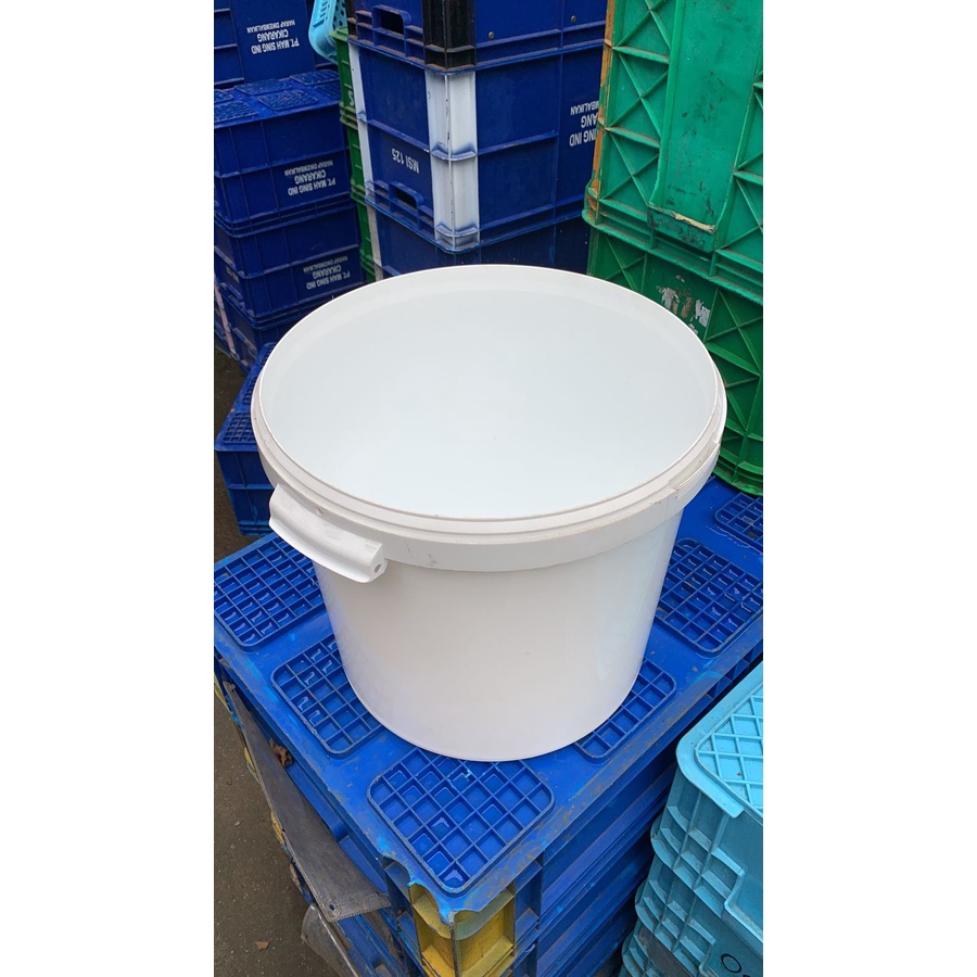 Jual ember foodgrade plastik besar kapasitas 30kg lengkap dengan tutup ...