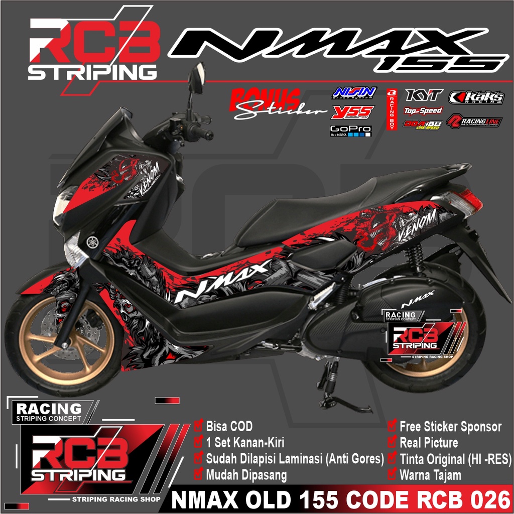 Jual Striping NMAX OLD - Sticker Striping Variasi lis Yamaha NMAX Lama ...