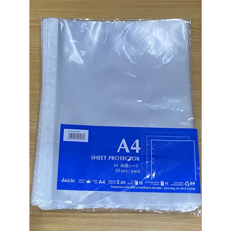 Jual PP Pocket/ Sheet Protector Daiichi A4 isi 50 Lembar | Shopee Indonesia