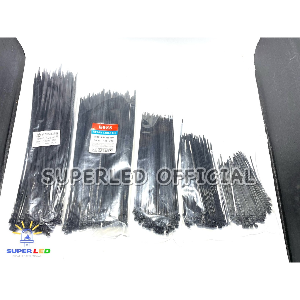 Jual Kabel Ties Hitam Ukuran Harga 1pack isi 100pcs / Tali Ripet Hitam ...