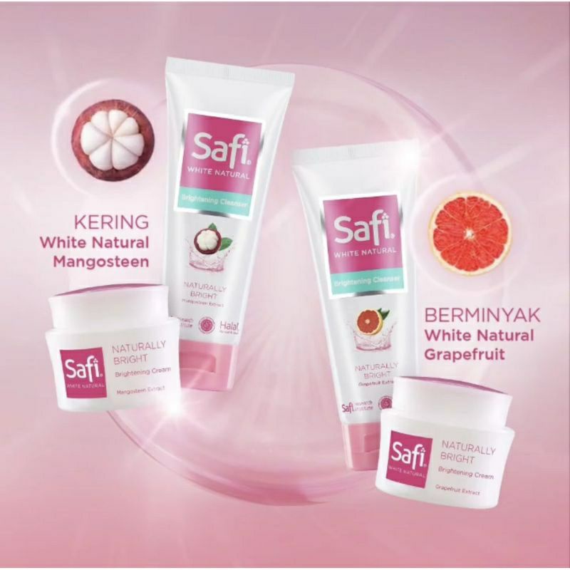Jual Safi White Natural Brightening Cream & cleanser 50g & 100g ...