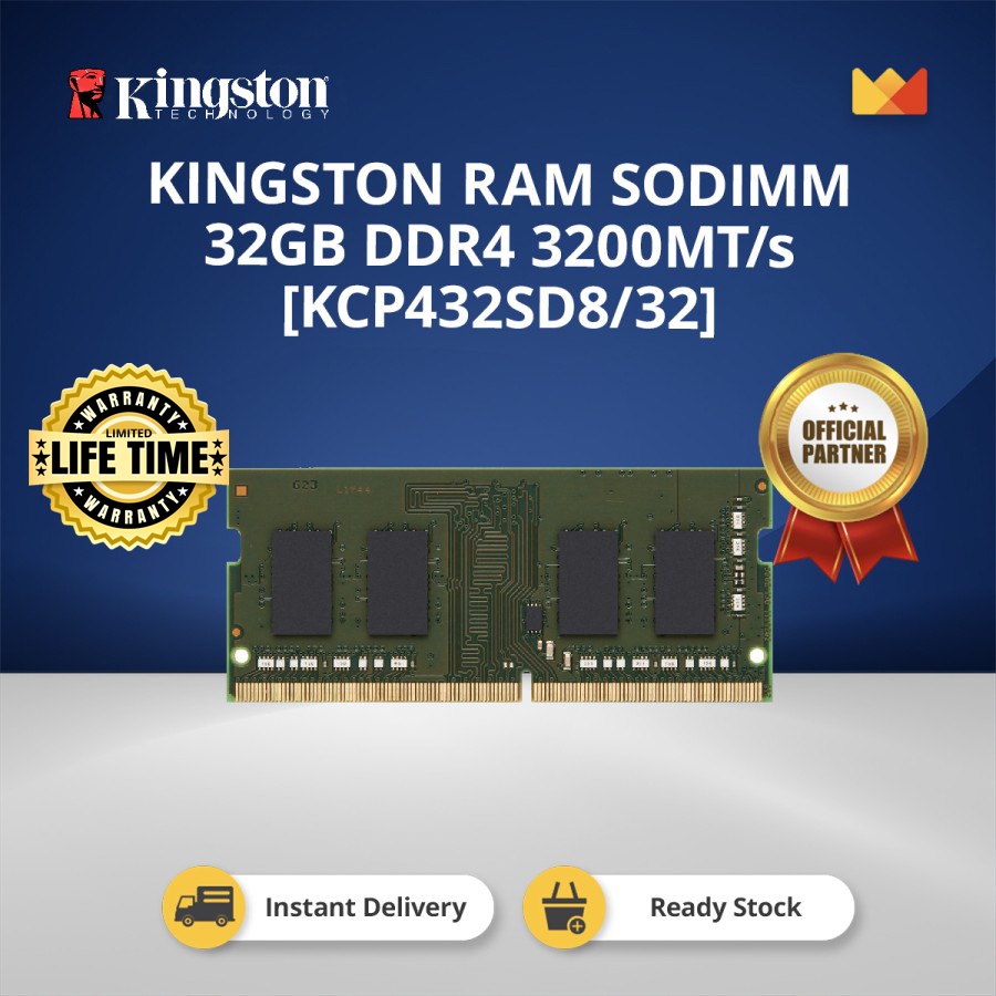 Jual KINGSTON RAM SODIMM 32GB DDR4 3200MT/s [KCP432SD8/32] | Shopee ...