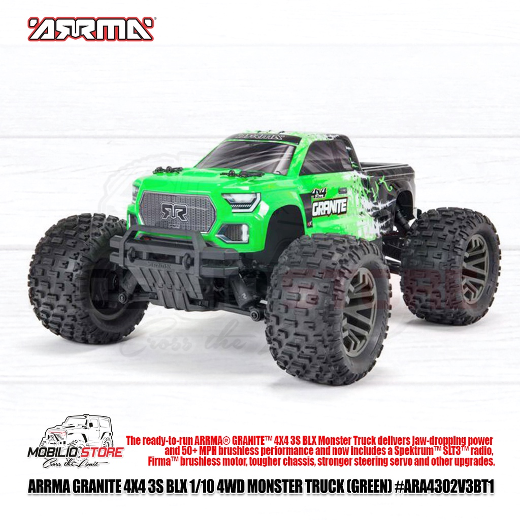 Jual Arrma 1/10 Granite 4X4 V3 3S BLX Brushless 4WD Monster Truck RTR | Shopee Indonesia