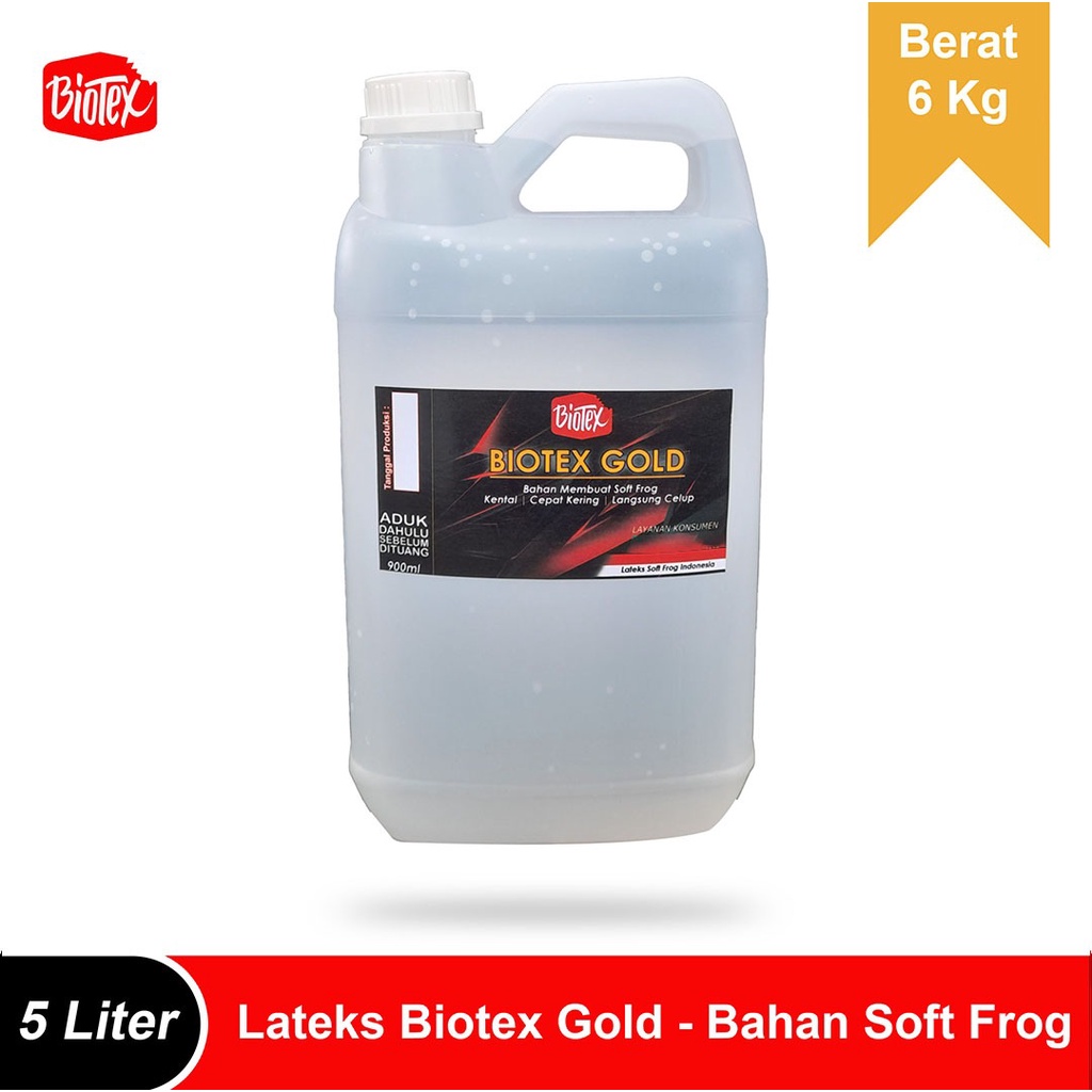Jual Lateks Biotex Gold Bahan Bikin Soft Frog 5 Liter | Shopee Indonesia