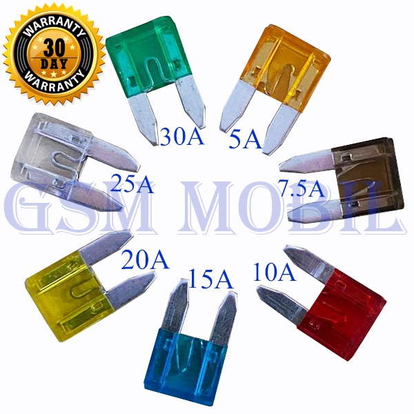 Jual Fuse Sekring Tancap DX Mini Sekring Tusuk 5A 7.5A 10A 15A 20A 25A 30A - 5A | Shopee Indonesia