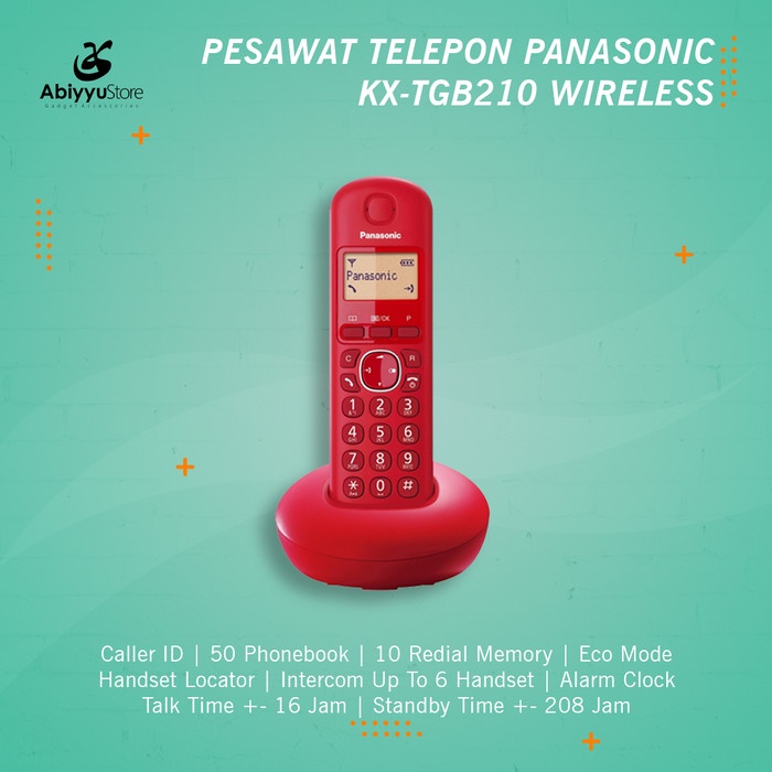 Jual [Wr540] Telepon Wireless Cordless Panasonic Kx-Tgb210 / Telephone Kantor Rumah [Ada ...