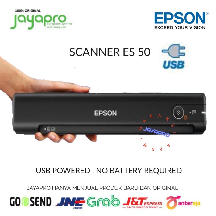 Jual Scanner Epson WorkForce ES-50 / ES50 Portable Sheetfed Scanner | Shopee Indonesia