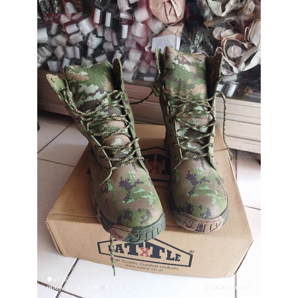 Jual SEPATU PDL KOSTRAD BATTLE TERBARU/SEPATU LORENG TNI ORIGINAL ...