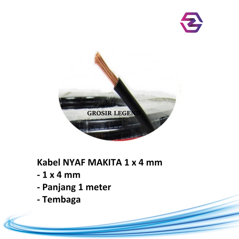 Jual Kabel NYAF serabut 1x4 mm 1 meter Makita | Shopee Indonesia