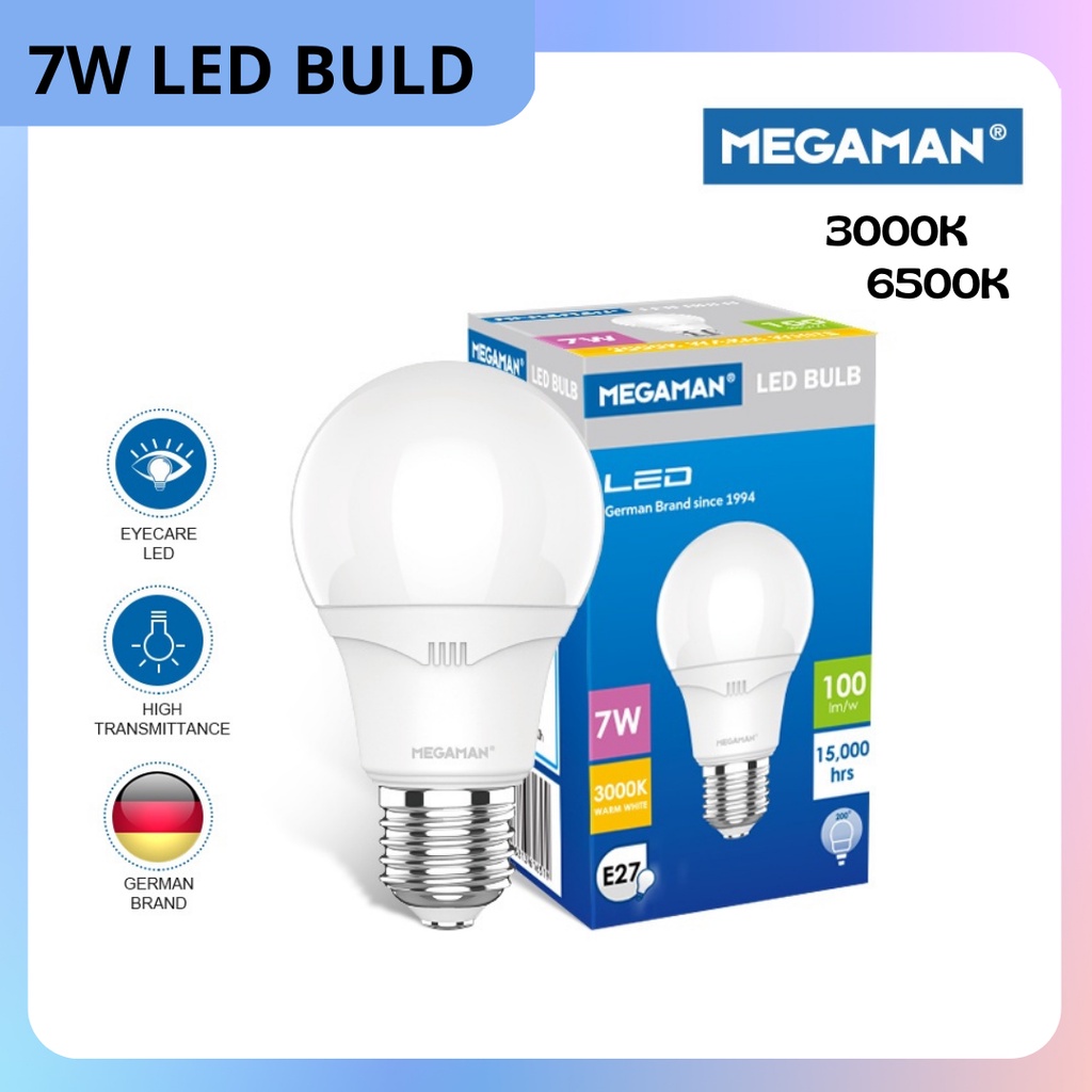 Jual Megaman Lampu Bohlam LED YTA60Z4 Fitting E27 7W / White / Yellow ...
