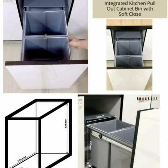 Jual Tempat Sampah Knockers Cabinet Waste Bin Wb-40L | Shopee Indonesia
