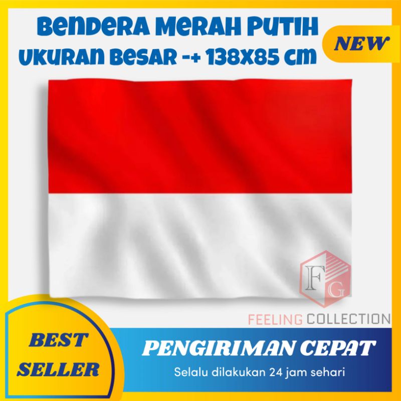 Jual Bendera Merah Putih Indonesia Ukuran 150/Besar Sangsaka Saten ...