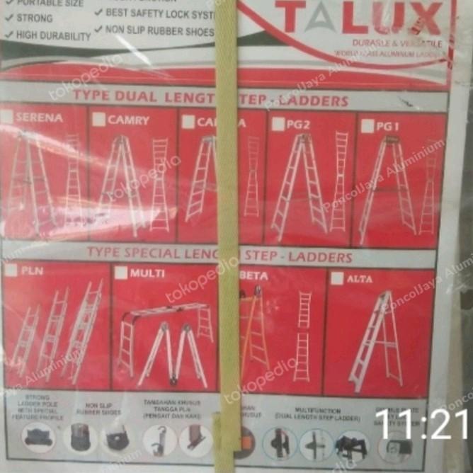 Jual Tangga Lipat Aluminium Talux Carena 200 Cm / 2 Meter | Shopee ...
