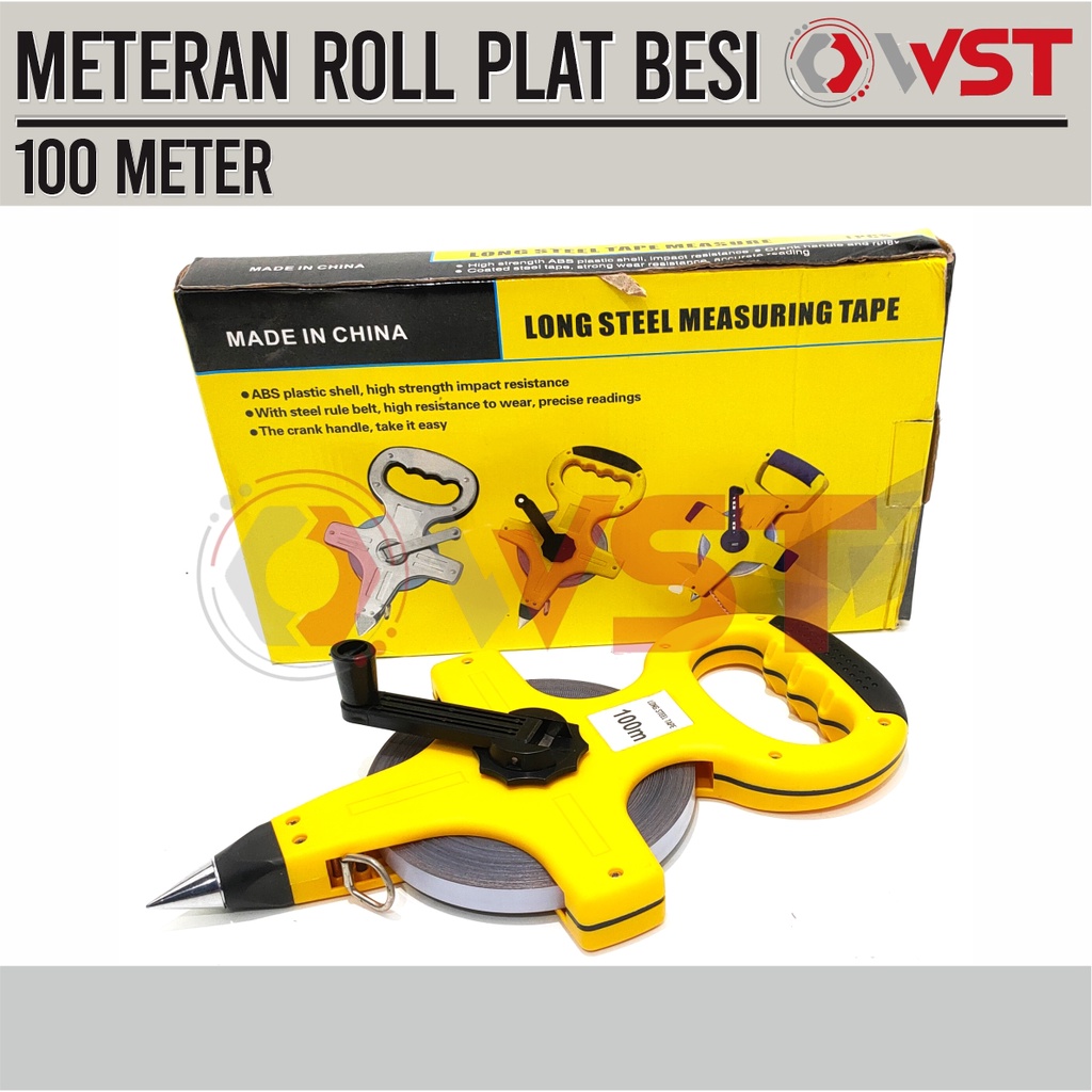 Jual Meteran Tancap Plat besi 100m / Meteran Roll Besi 100meter ...