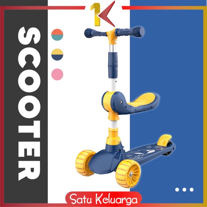 Jual SK-M290 Mainan Anak Skuter Otoped Sepeda Duduk 3 Roda 2in1 Ada ...