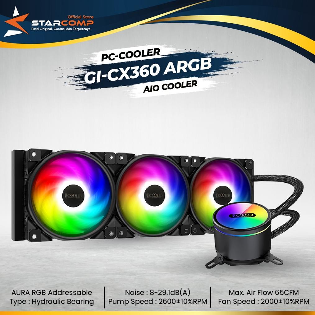 Jual PCCOOLER GI-CX360 ARGB LIQUID CPU COOLER 360mm PC COOLER GI CX360 ...