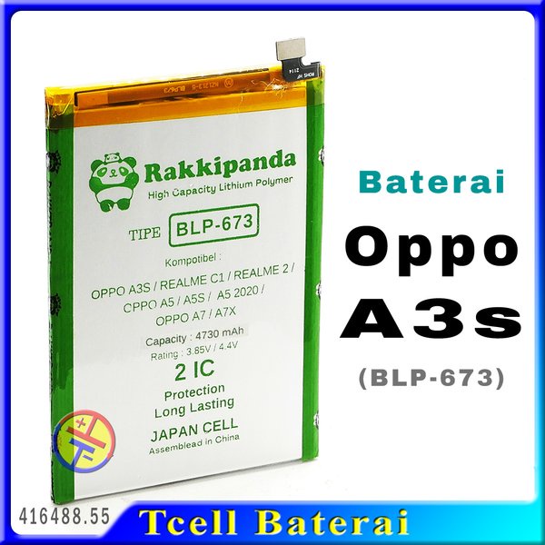 Jual Baterai Oppo A3s CPH1803 CPH1853 BLP673 Rakkipanda BLP-673 ...