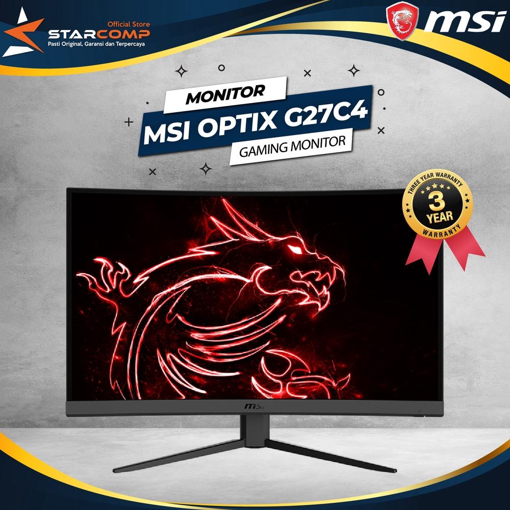 Jual Monitor MSI G27C4 27inch Curved HDMI DISPLAY PORT 165Hz Freesync ...