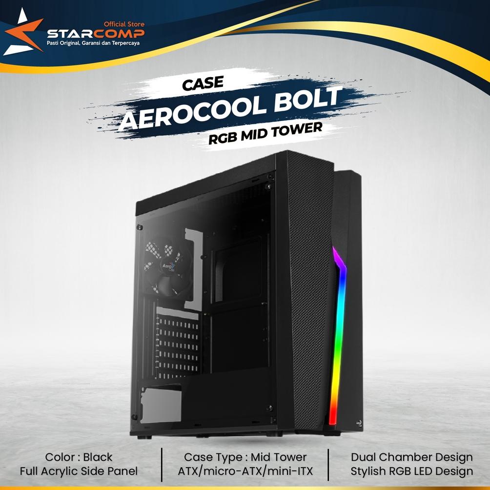Jual Casing PC Aerocool Bolt Mid Tower Case RGB | Shopee Indonesia