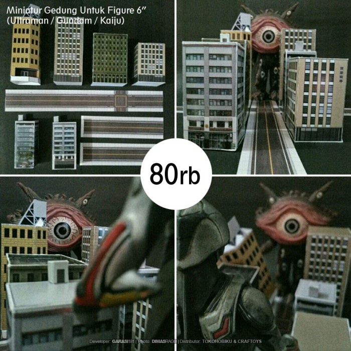 Jual Miniatur Diorama Set Kota - Miniatur Gedung Untuk Figur Gundam/Shf ...