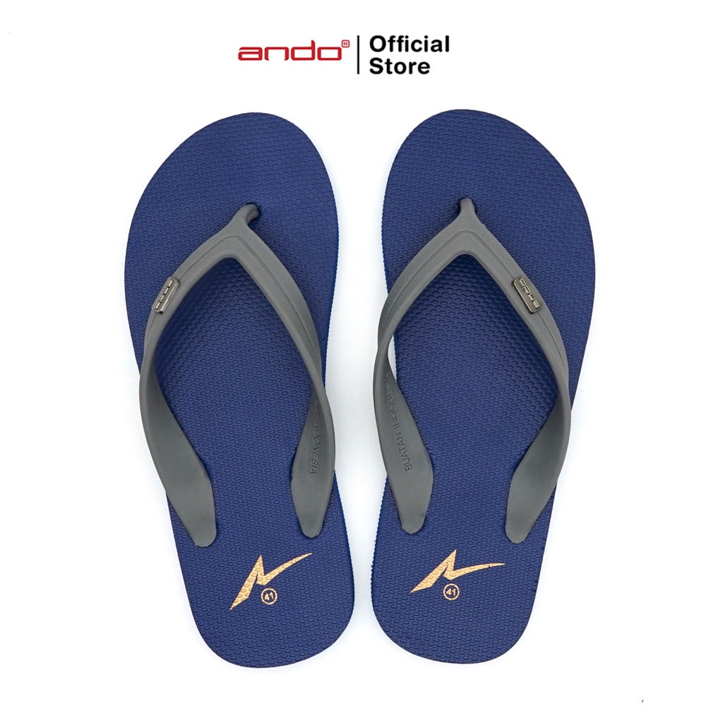 Jual Ando Official Sandal Jepit Hawaii Lucky Pria Dewasa - R Blue/Abu ...