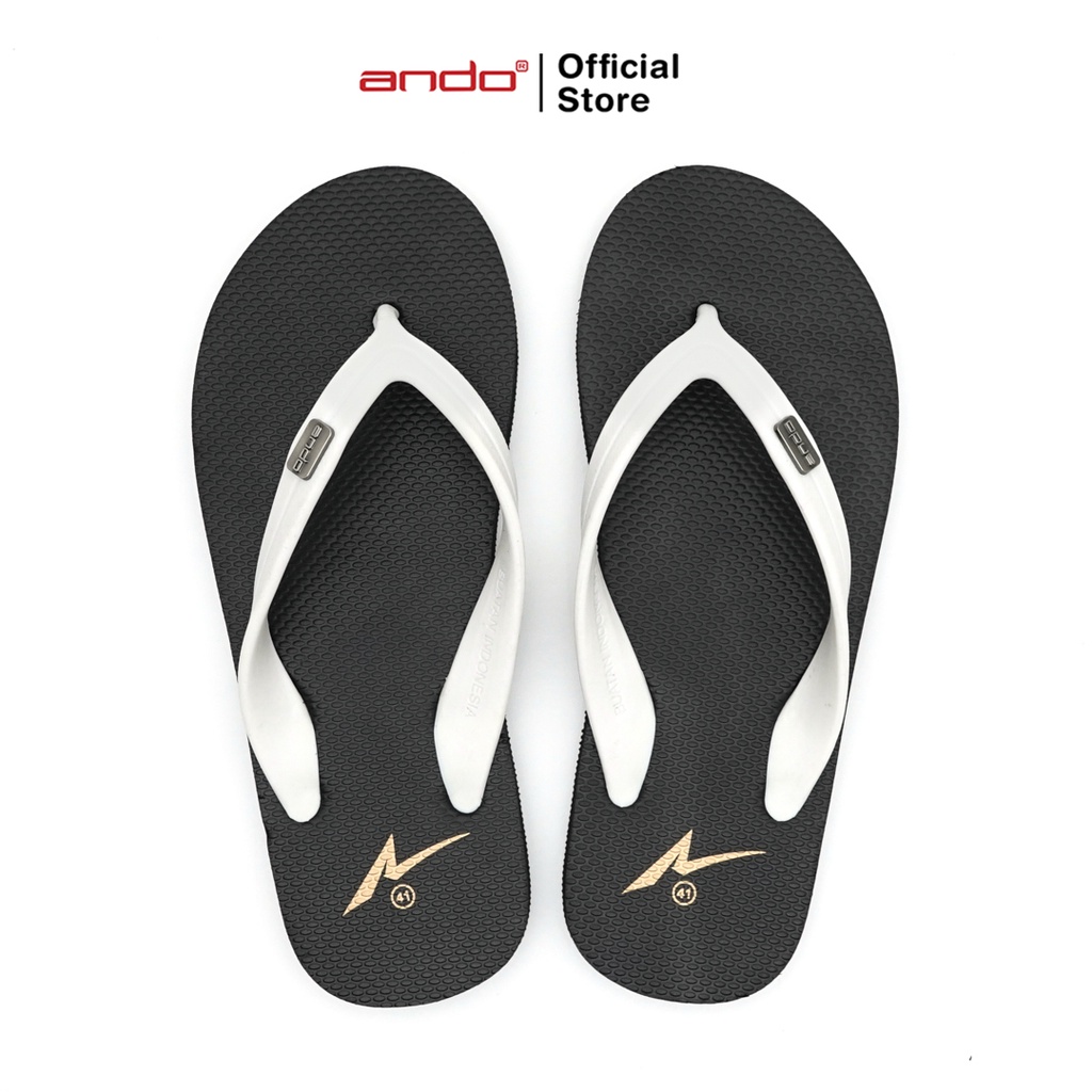 Jual Ando Official Sandal Jepit Hawaii Lucky Pria Dewasa - Hitam/Putih ...
