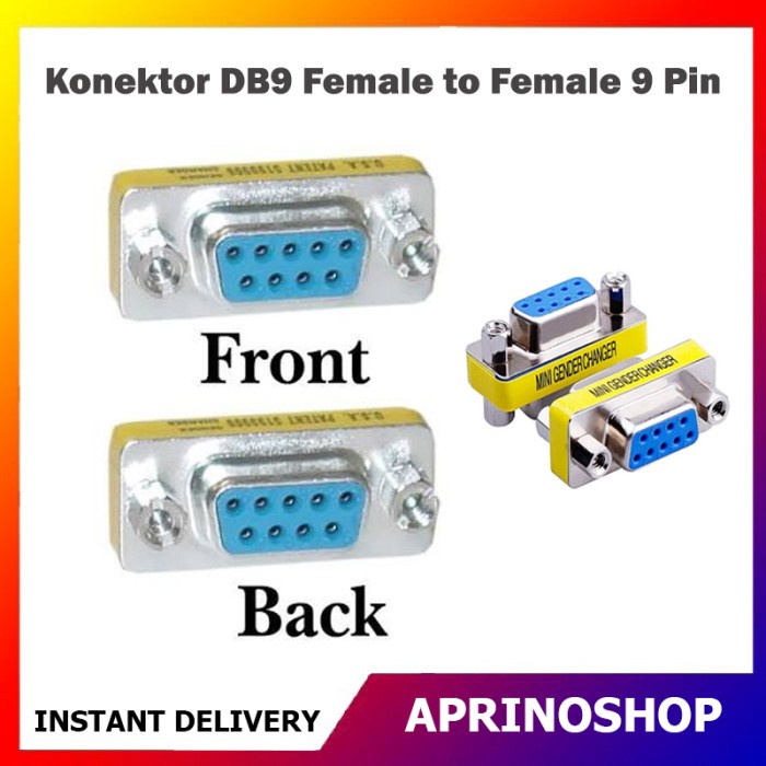 Jual Konektor DB9 Female to Female 9 Pin Gender SERIAL Female Female 9 ...