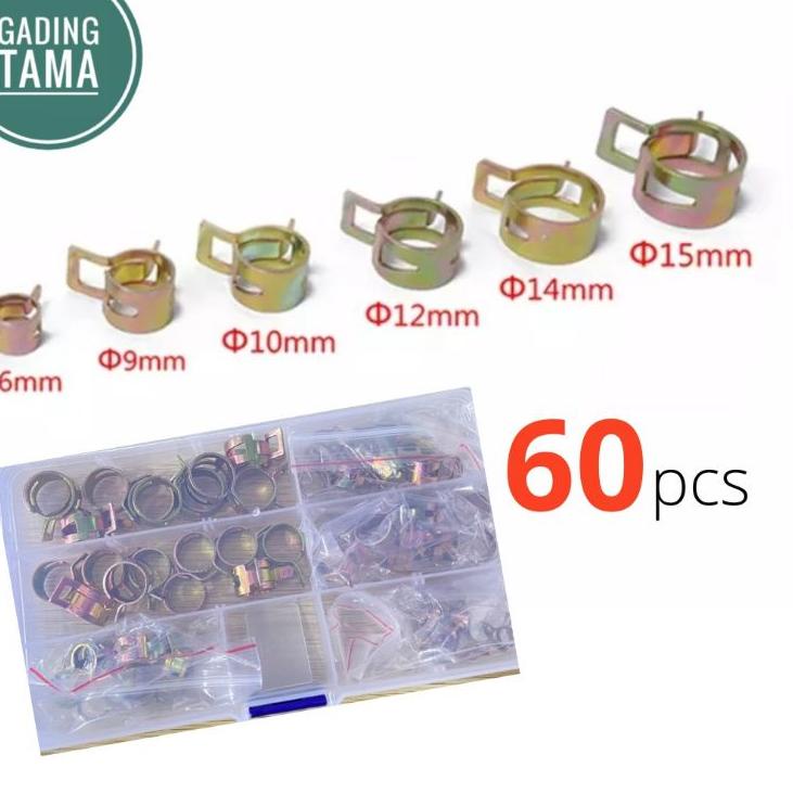 Jual Harga Update Clamp Klem Selang Bensin Radiator Kompresor 60 pcs ...