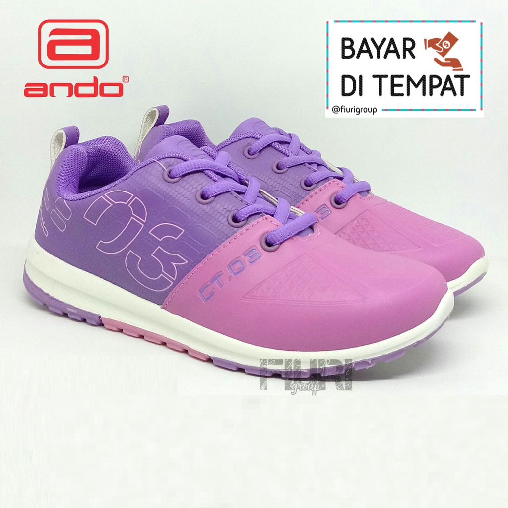 Jual FIURI - ANDO ORIGINAL - CT 03 36-41 UNGU VIOLET - SEPATU SNEAKERS SPORT KANVAS SOL KARET ...
