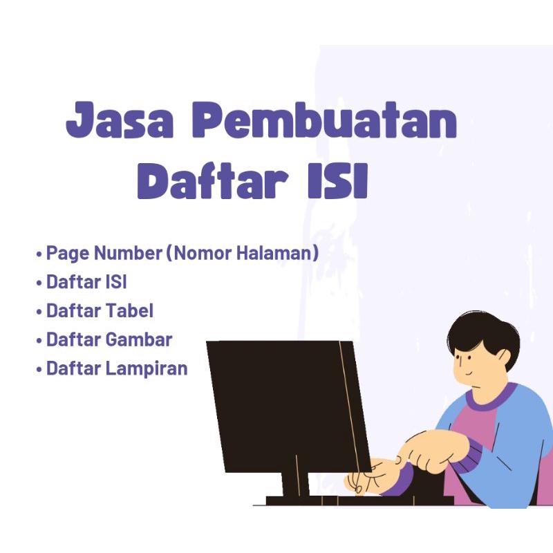 Jual Pembuatan DAFTAR ISI | PAGE NUMBER | DAFTAR TABEL | DAFTAR GAMBAR ...