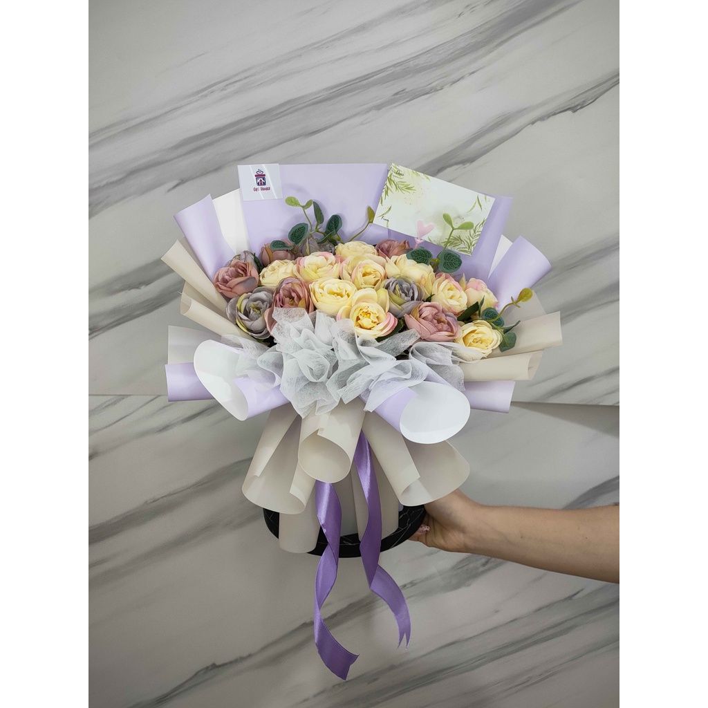 Jual Buket Bunga/Bouquet Flower/Buket Wisuda/Free Kartu Ucapan&Paper ...