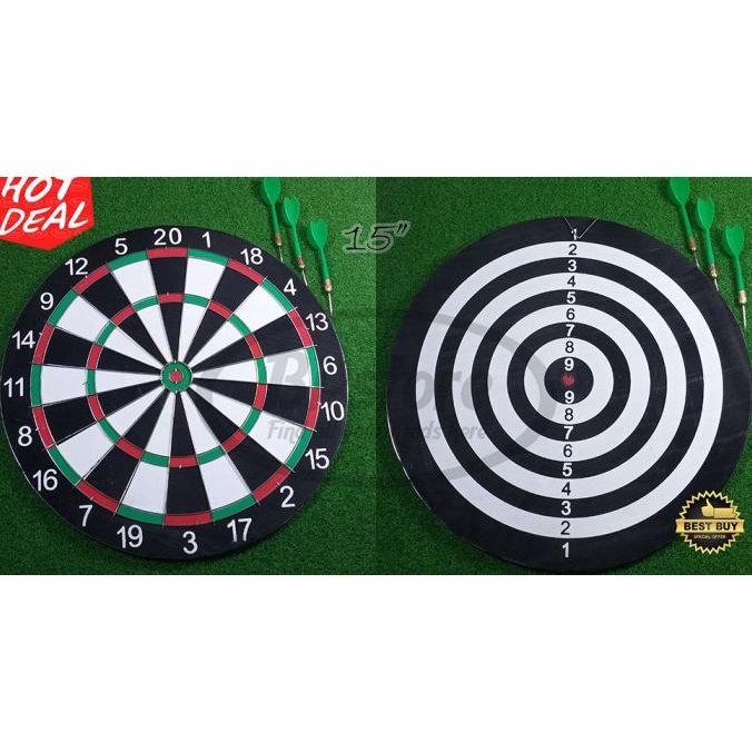 Jual Papan Dart 15" Dart Board Game 15" Mantap Free Plastic dart ...